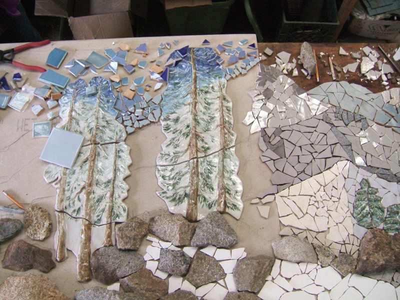 Mosaic Wall in Springville, California | Sierra Nevada Geotourism