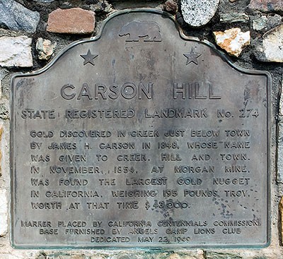 Carson Hill (No. 275 California Historic Landmark) | Sierra Nevada ...