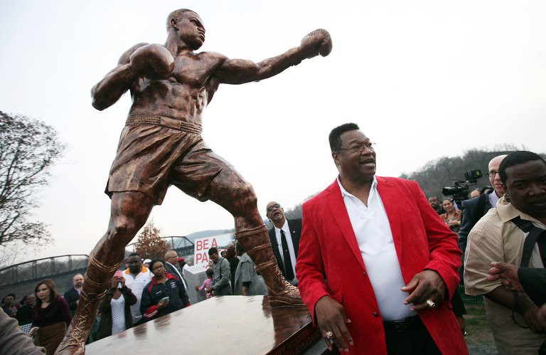 Larry Holmes Statue - Easton, PA | Scenic Wild Delaware River