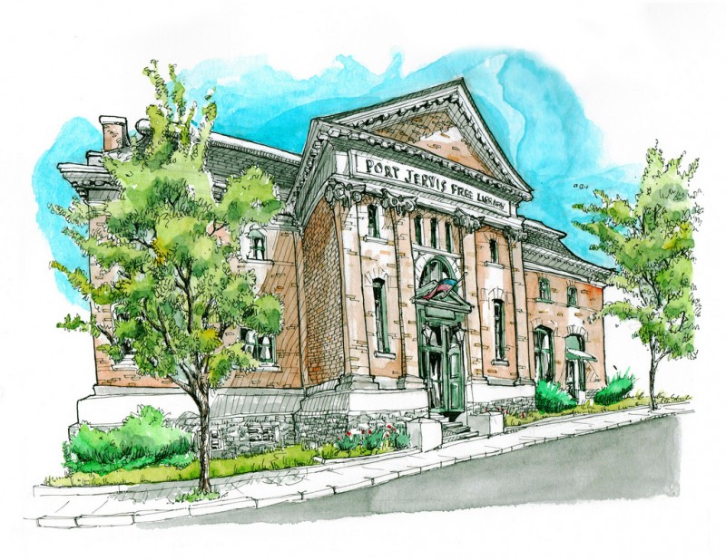 Port Jervis Free Library - 1903 Carnegie Library - Port Jervis, NY ...